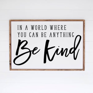 Be Kind Sign, Wood Be Kind Sign, Be Kind Decor, Jesus Be Kind Sign ...