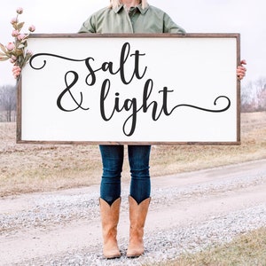Salt and Light Sign, Salt and Light Sign, Salt and Light Wall Decor ...