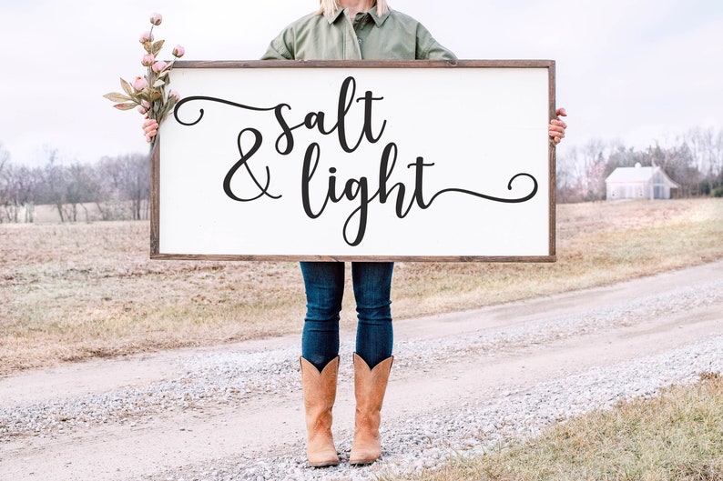 Salt and Light Sign, Salt and Light Sign, Salt and Light Wall Decor ...