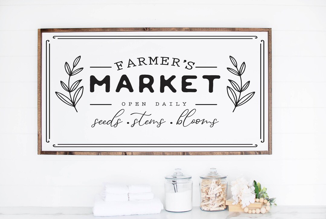 Farmer's Market Sign, Wood Farmhouse Sign, Wood Farmhouse Sign ...