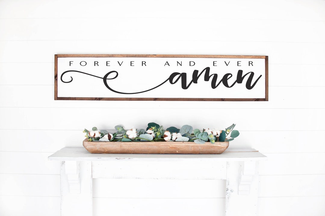 Forever and Ever Amen Sign, Wood Amen Wall Decor, Amen Wall Sign, Amen ...