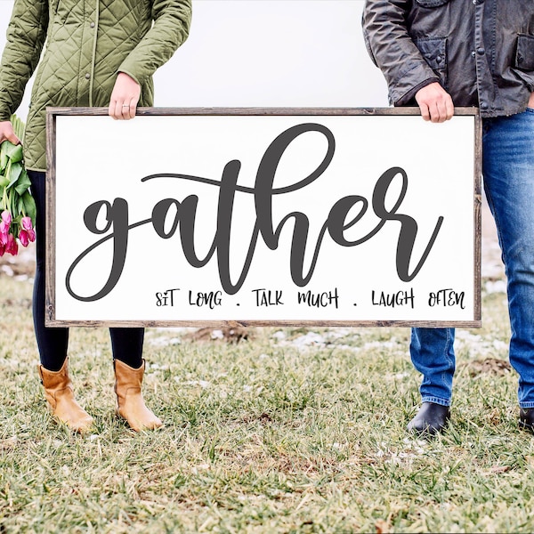 Gather Sign - Etsy