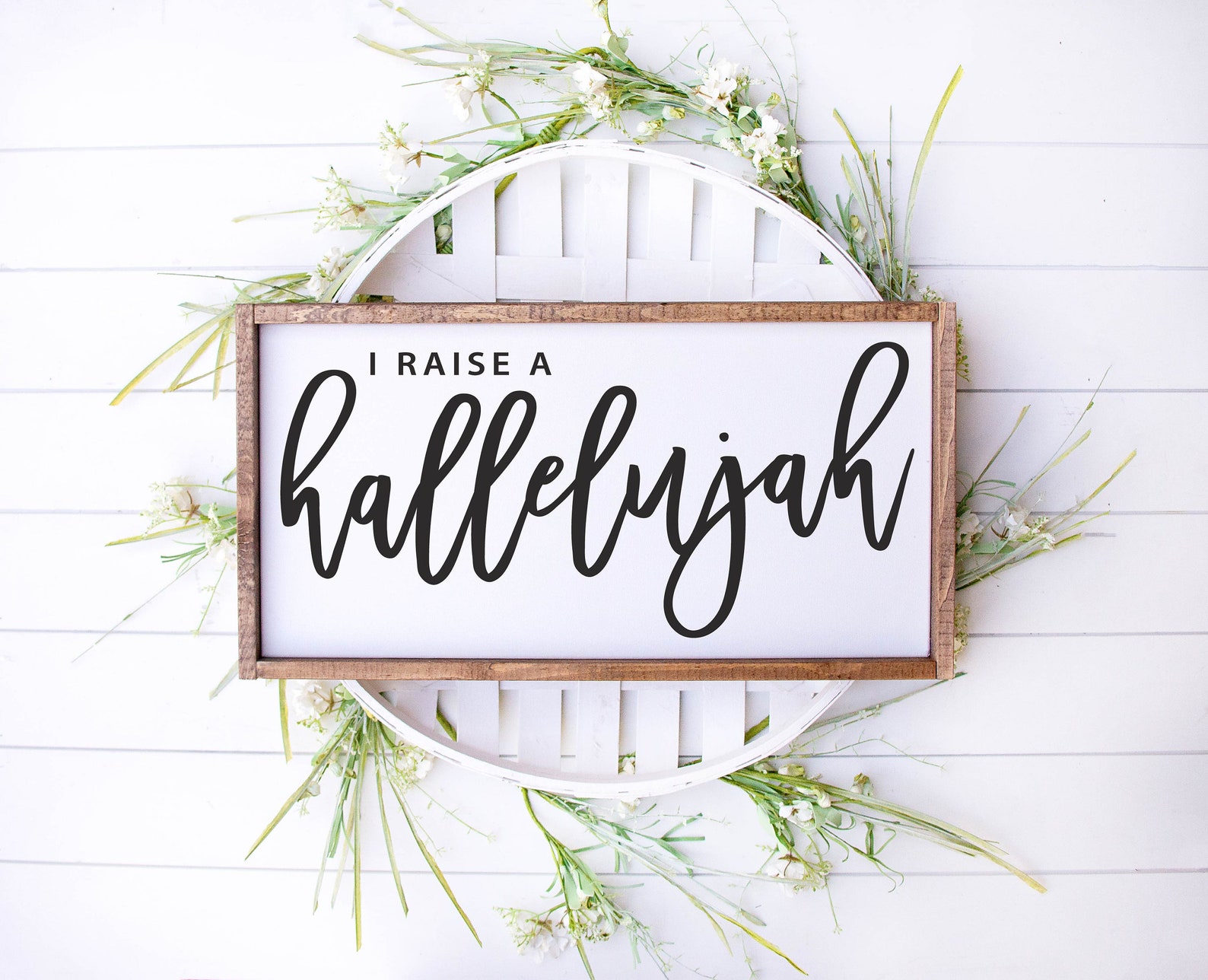 I Raise Hallelujah Sign, Hallelujah Sign, Hallelujah Wall Decor ...