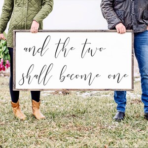And the Two Shall Become One Sign, Family Sign, Family Wall Decor ...