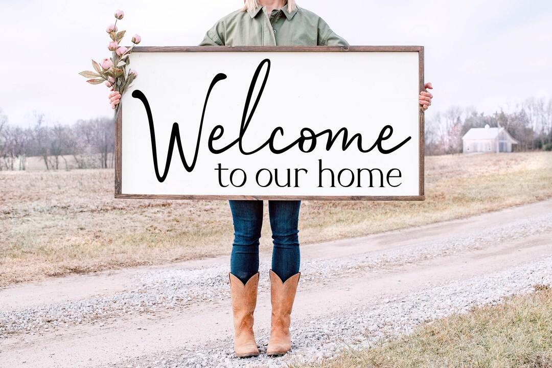 Welcome to Our Home Sign, Family Sign, Family Wall Decor, Wedding Gift ...