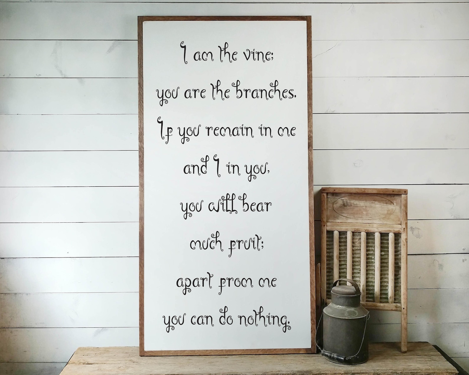 I Am The Vine Sign FREE SHIPPING You Are The Branches I Am | Etsy