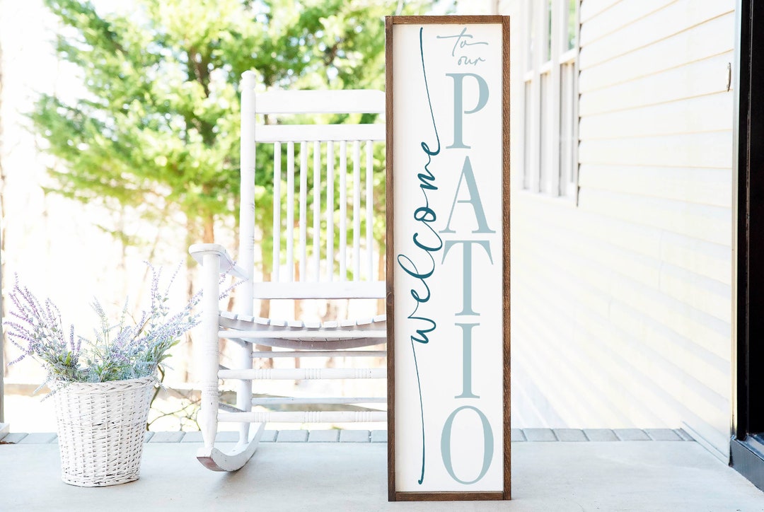 Welcome to Our Patio Sign, Patio Wall Decor, Patio Wall Sign, Patio ...