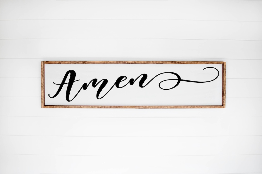 Amen Sign, Wood Amen Wall Decor, Amen Wall Sign, Amen Wood Decor ...