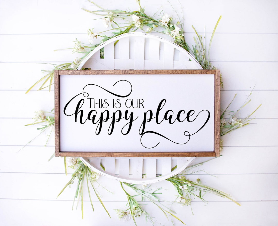 This is Our Happy Place Sign, Happy Place Wood Sign, Wood Family Sign ...