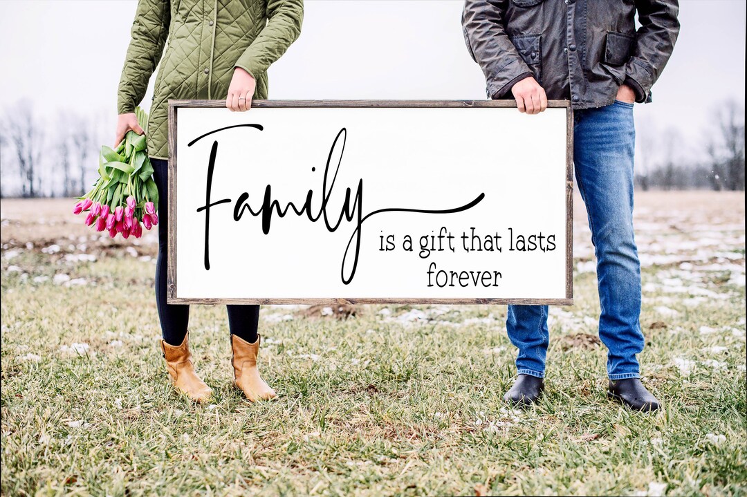 Family is A Gift That Last Forever, Home Sign, Wood Sign, Home Decor ...