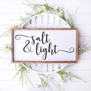 Salt and Light Sign, Salt and Light Sign, Salt and Light Wall Decor ...