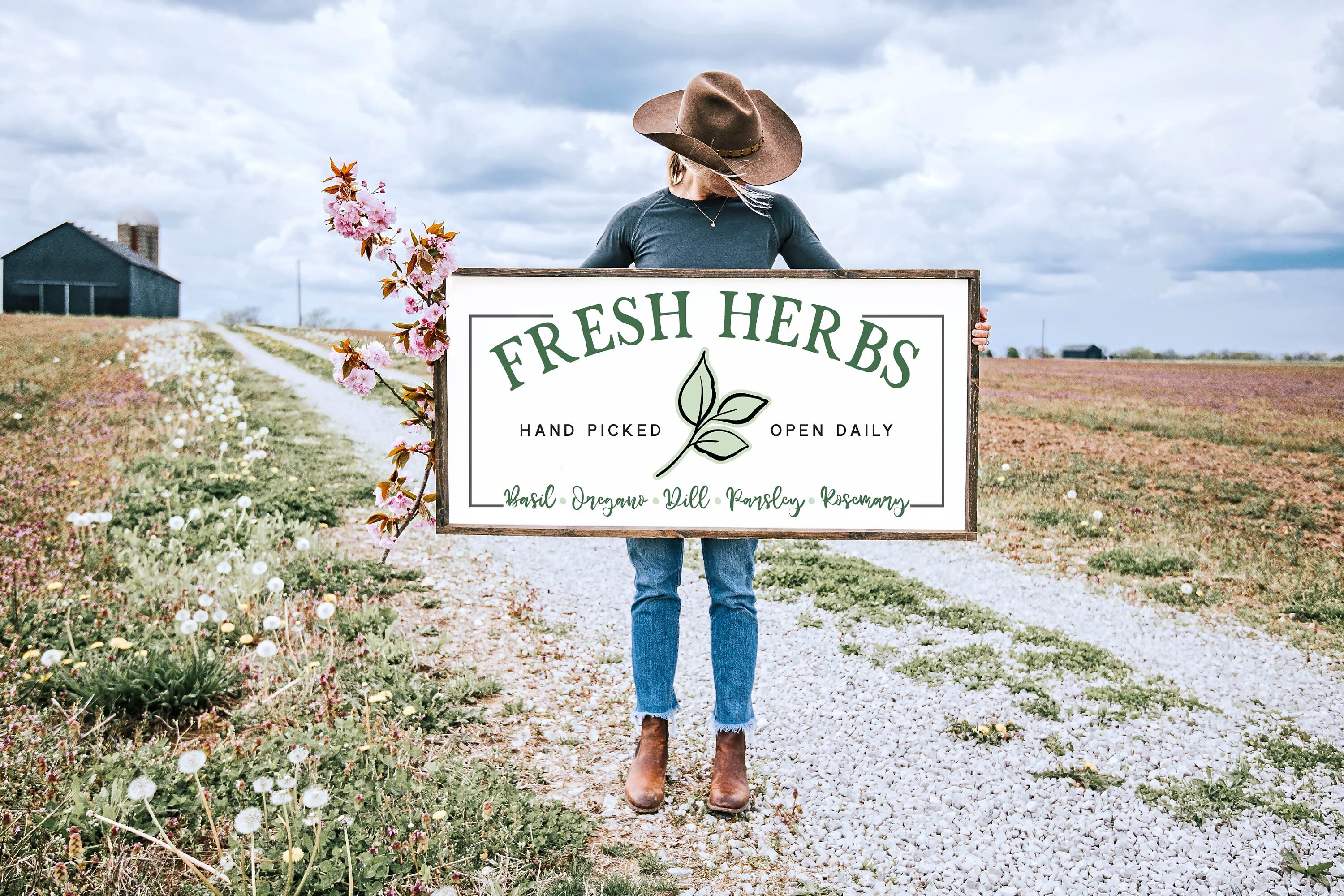 Fresh Herbs Sign, Wood Fresh Herbs Sign, Fresh Herbs Sign, Fresh Herbs ...
