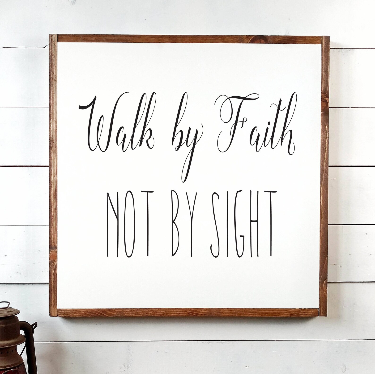 Walk by Faith Sign, Not by Sight Sign, Jesus Sign, Faith Sign, Farm ...