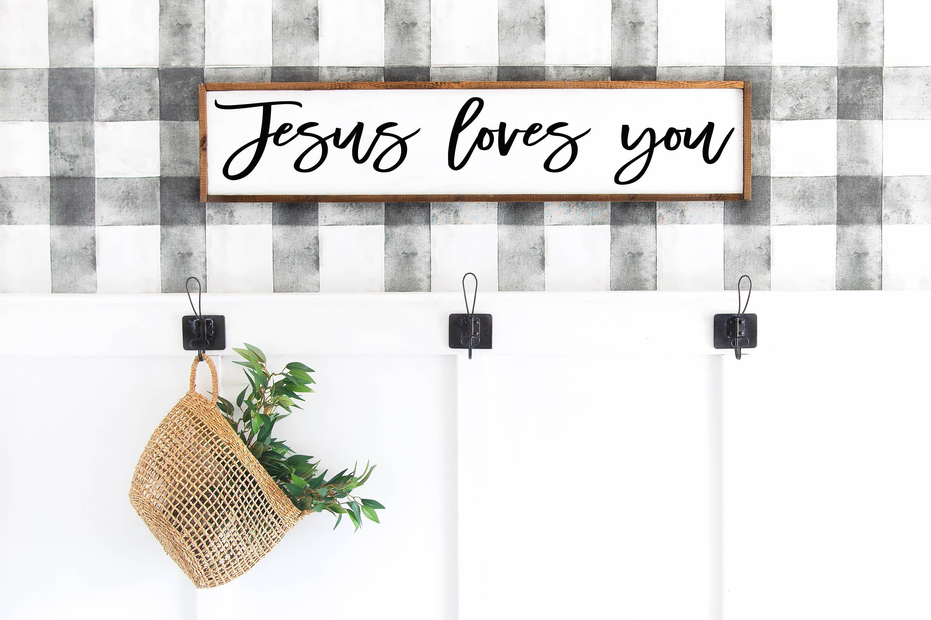 Jesus Loves You Sign Wood Jesus Wall Decor Jesus Wall Sign - Etsy