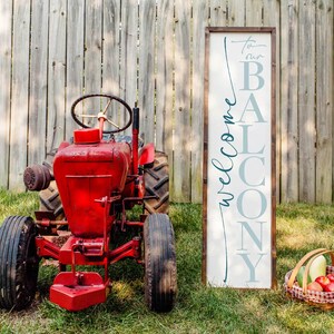 Welcome to Our Balcony Sign, Balcony Wall Decor, Balcony Wall Sign ...