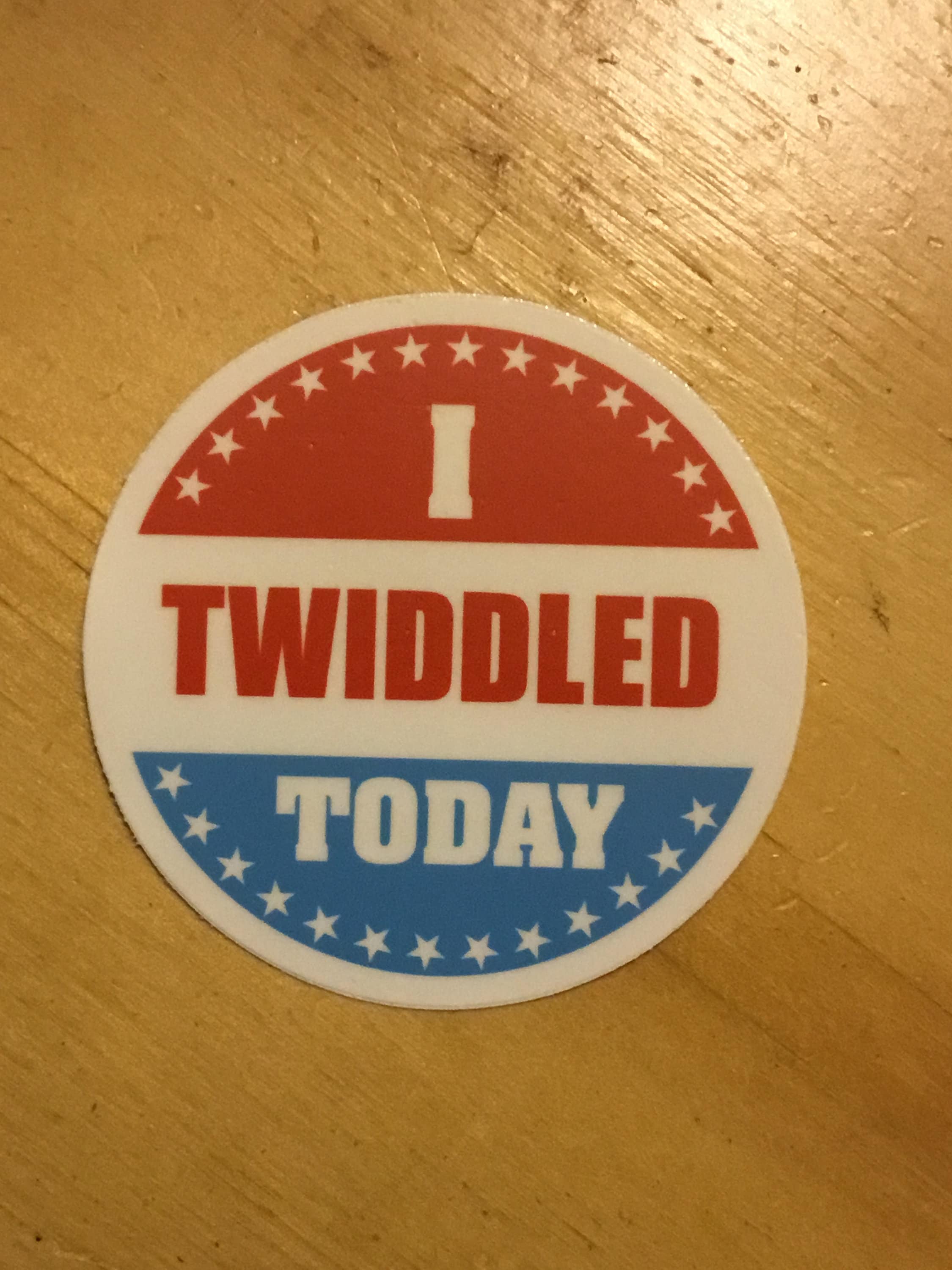 Twiddle fan art I Twiddled Today sticker Red White & Blue | Etsy