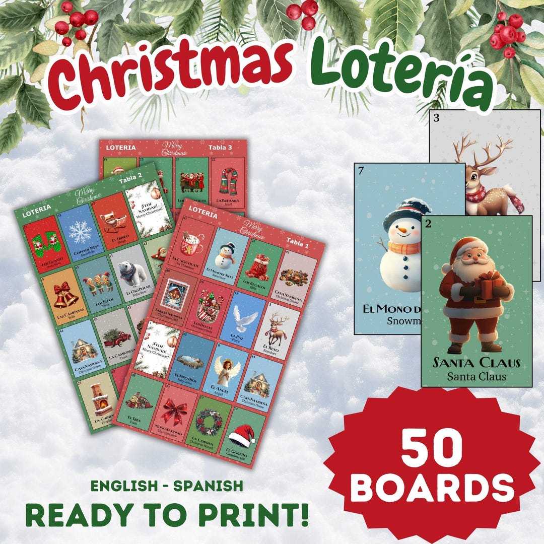 Christmas Lottery, Christmas Lottery, Printable Lottery, Christmas ...