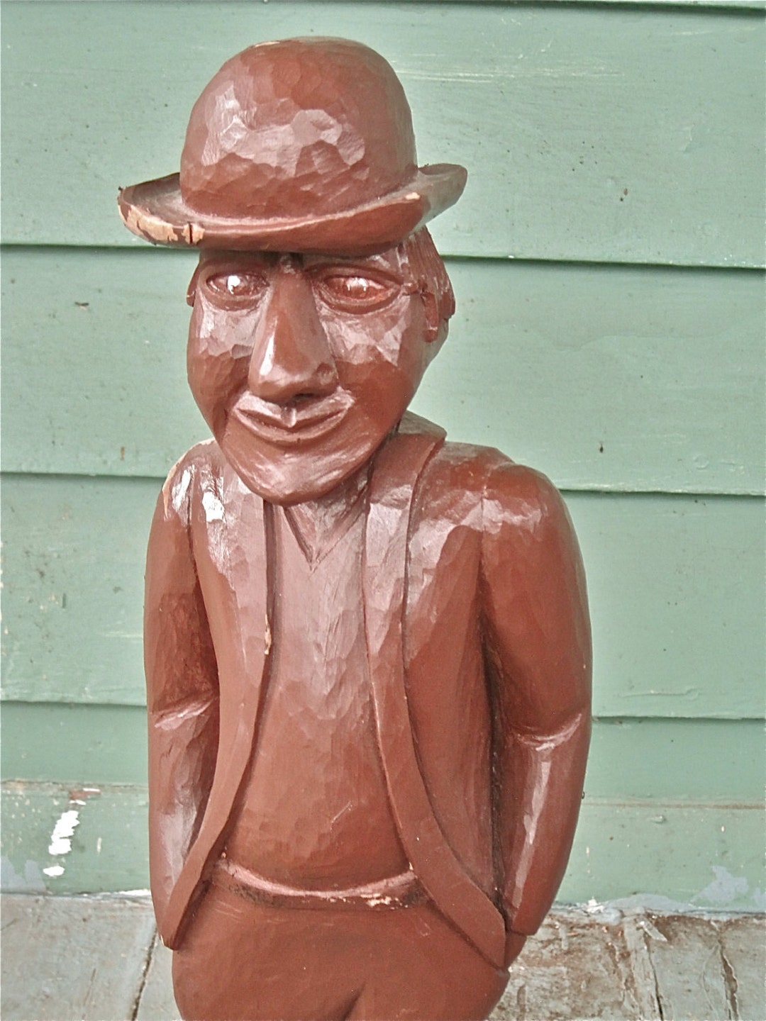 Scarce Large Depression Era Appalachian Primitive Folk Art Handcarved ...