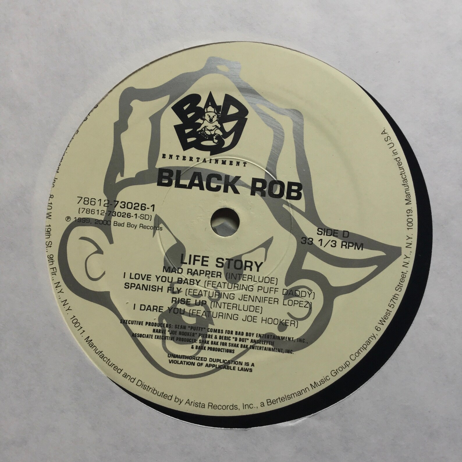 Black Rob Life Story LP Bad Boy Entertainment US and Canada - Etsy