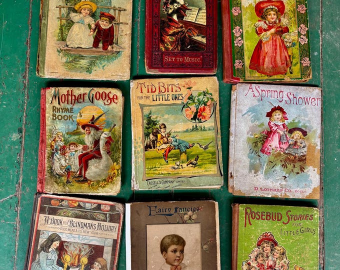Collection of 9 Antique Victorian Era Chidren’s Picture Books SOLD AS ...
