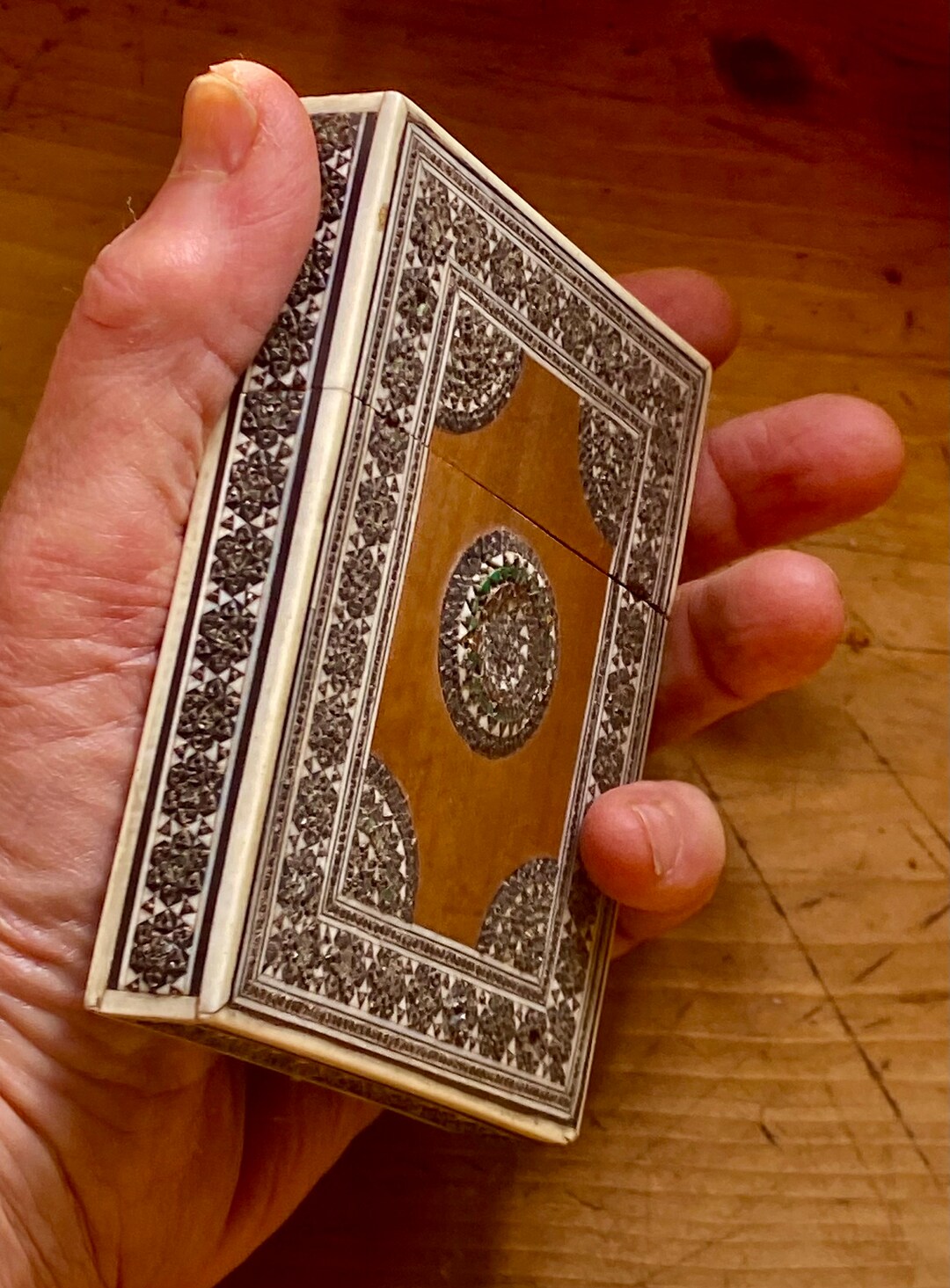 Antique Persian Sadeli Micro Mosaic Cigarette or Card Case/ Antique ...