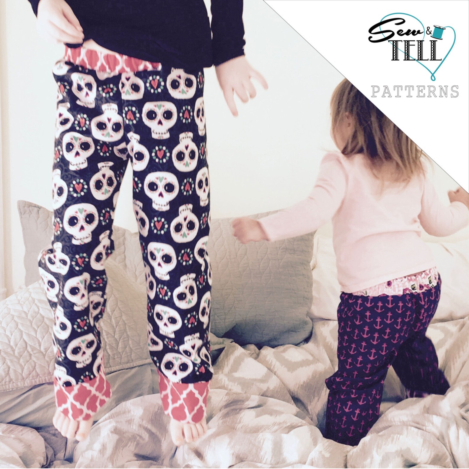 Family Pajama Pants Pattern (easy Livin' and Sleepover Pant Pattern ...