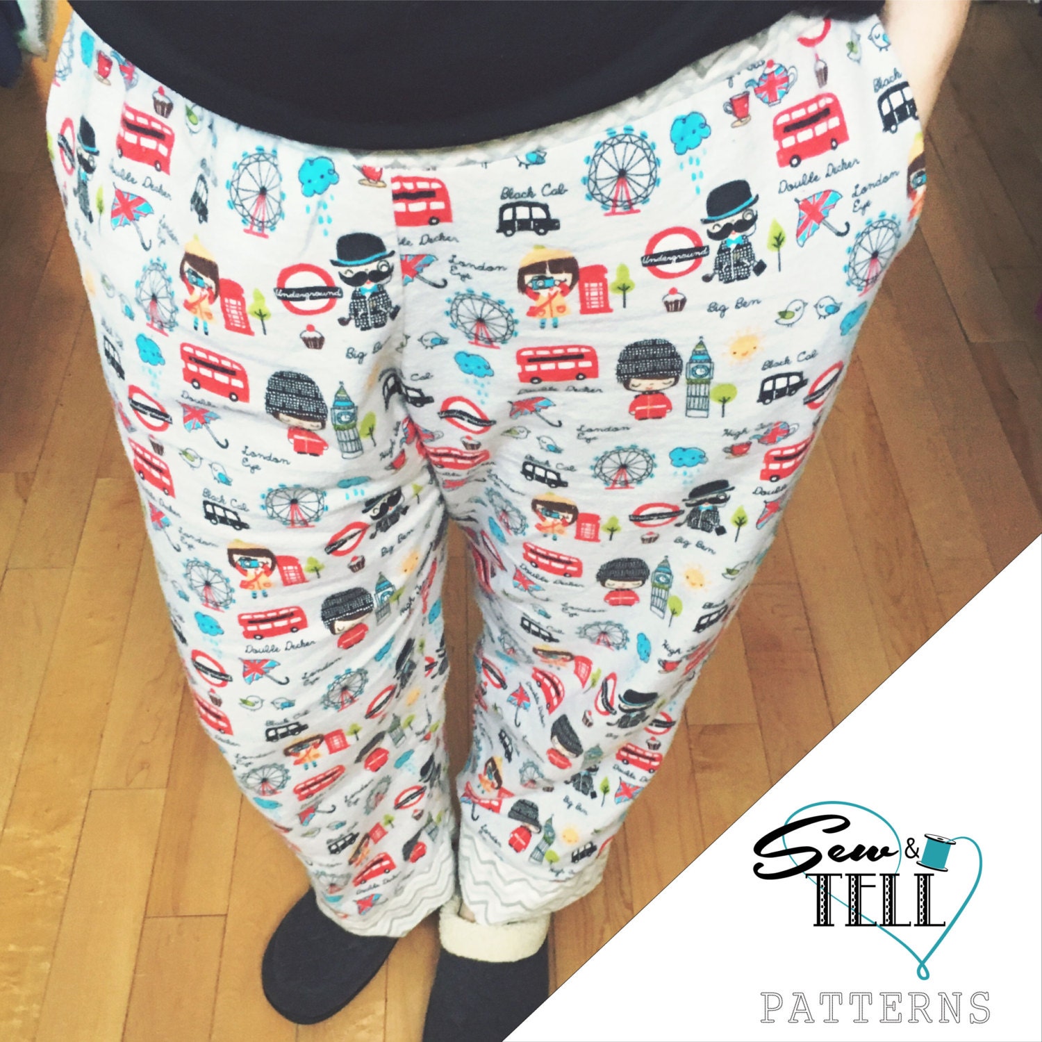 Easy Livin' Adult Pajama Pants PDF Pattern | Easy Sewing Digital ...