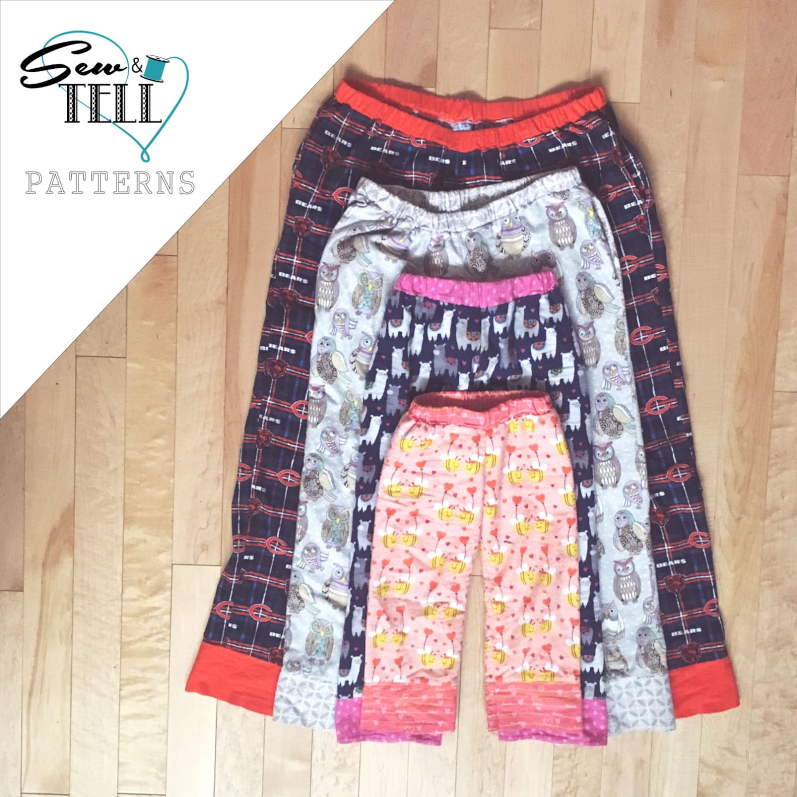 Family Pajama Pants Pattern (easy Livin' and Sleepover Pant Pattern ...