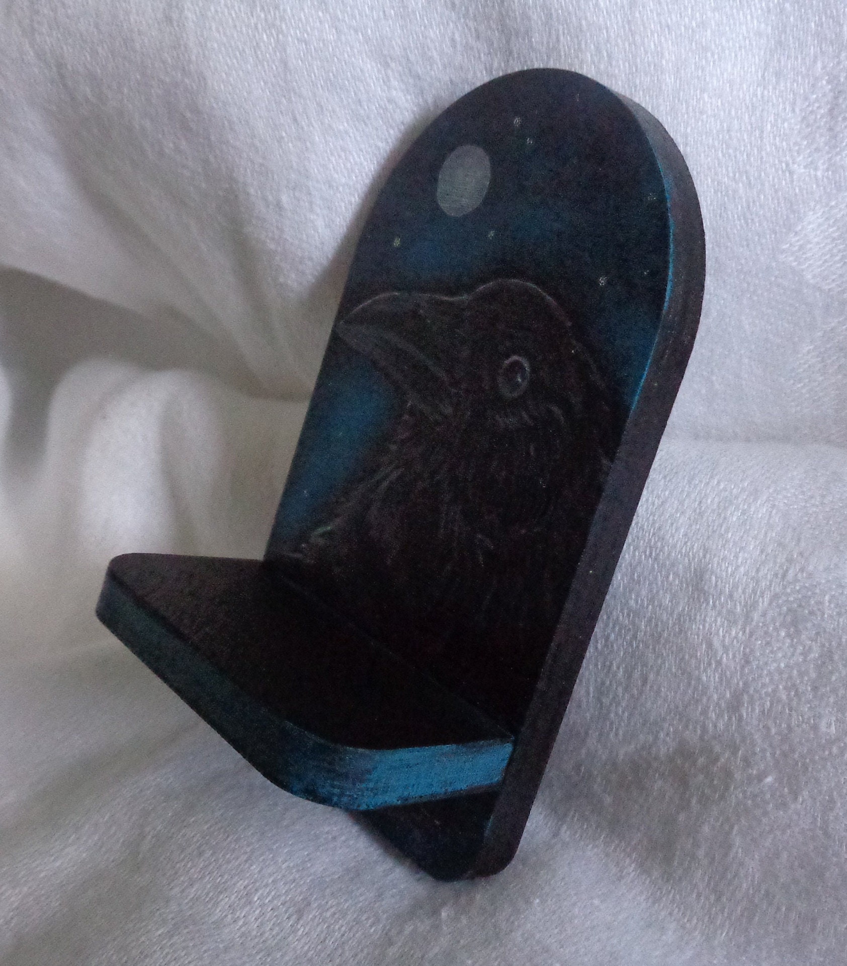 Mini Nicho Shelf Raven Painting on Wood Handmade Halloween - Etsy