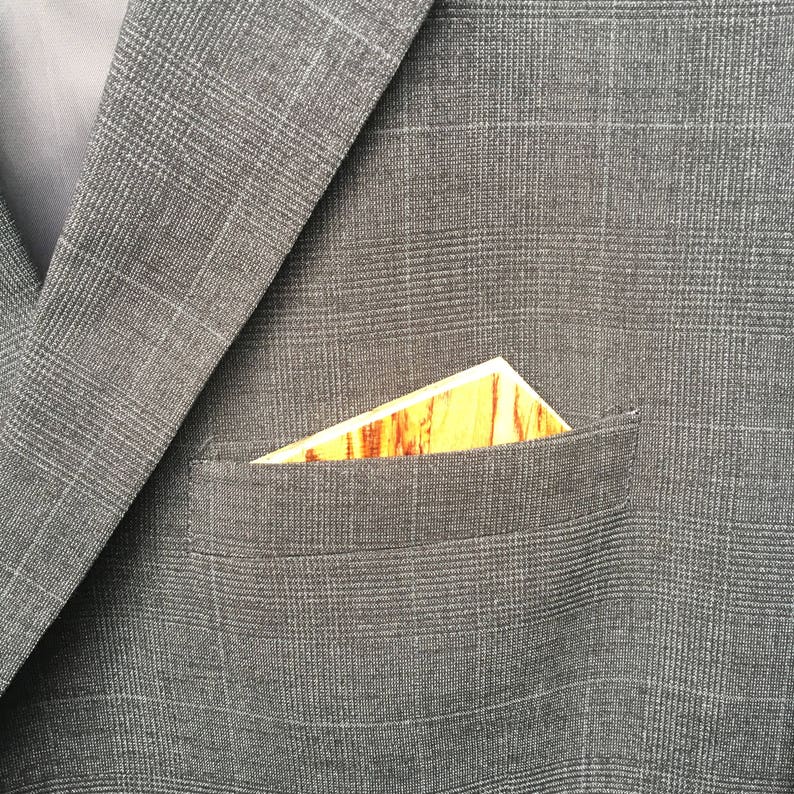 Wooden Pocket Square - Engineered Wood (tiger Pattern) - Etsy