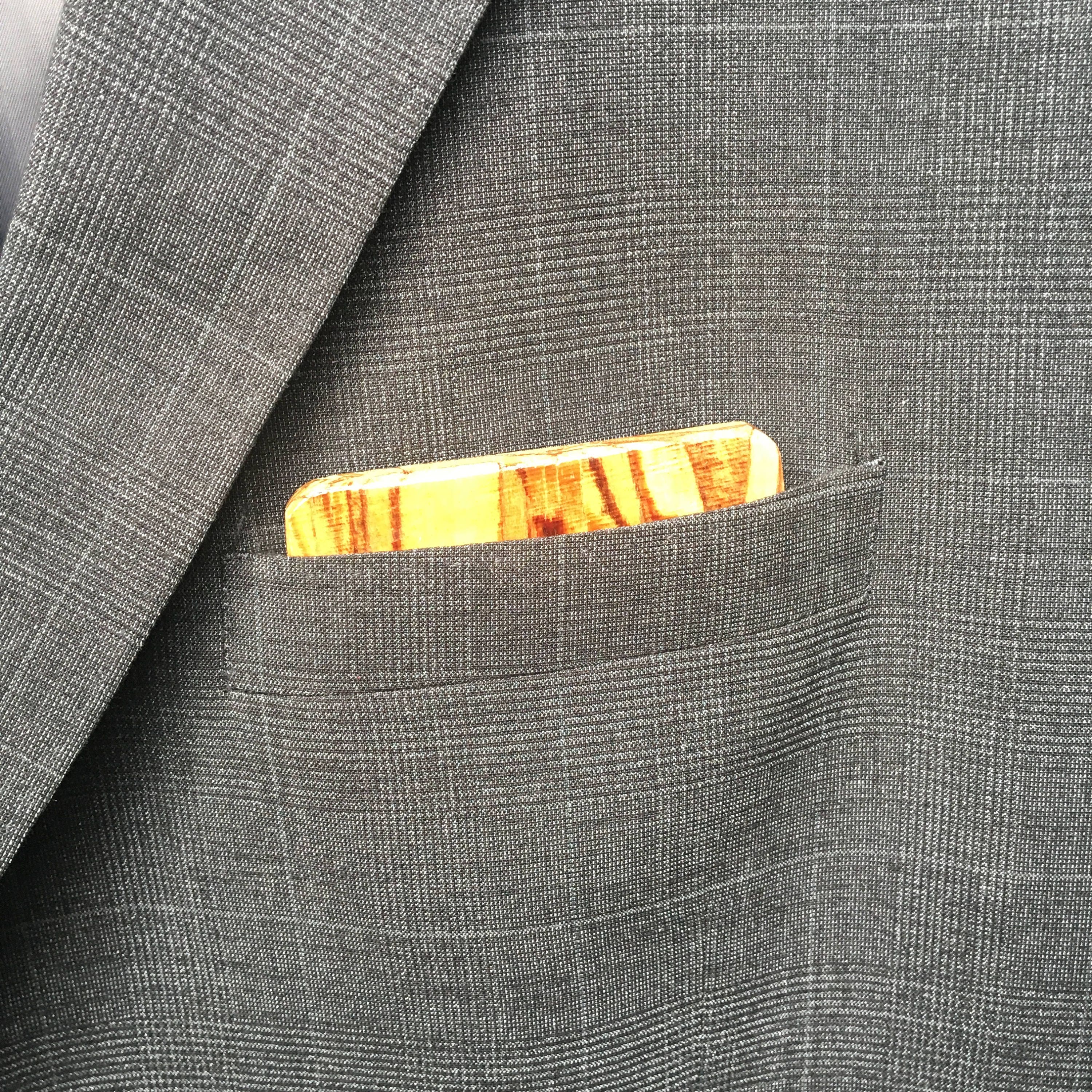 Wooden Pocket Square - Engineered Wood (tiger Pattern) - Etsy