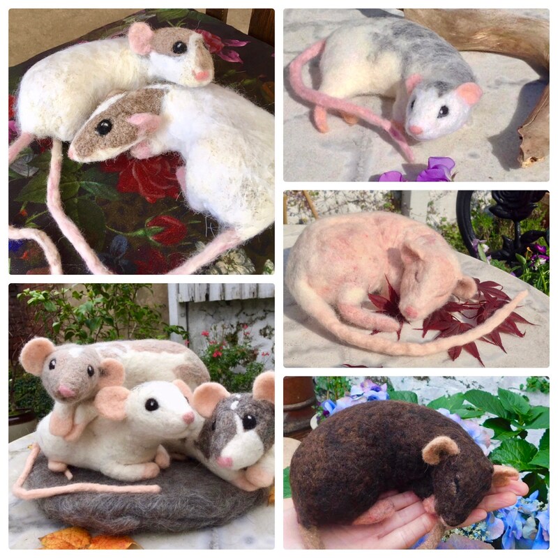 Felted Rat - Etsy