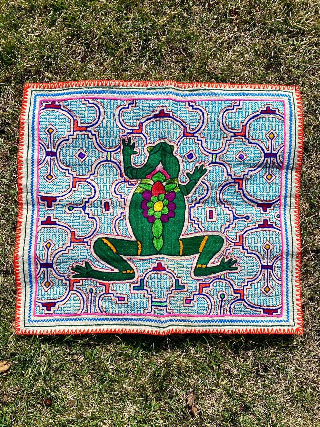 20”x18” Shipibo Altar Tapestry Kambo Frog - Etsy
