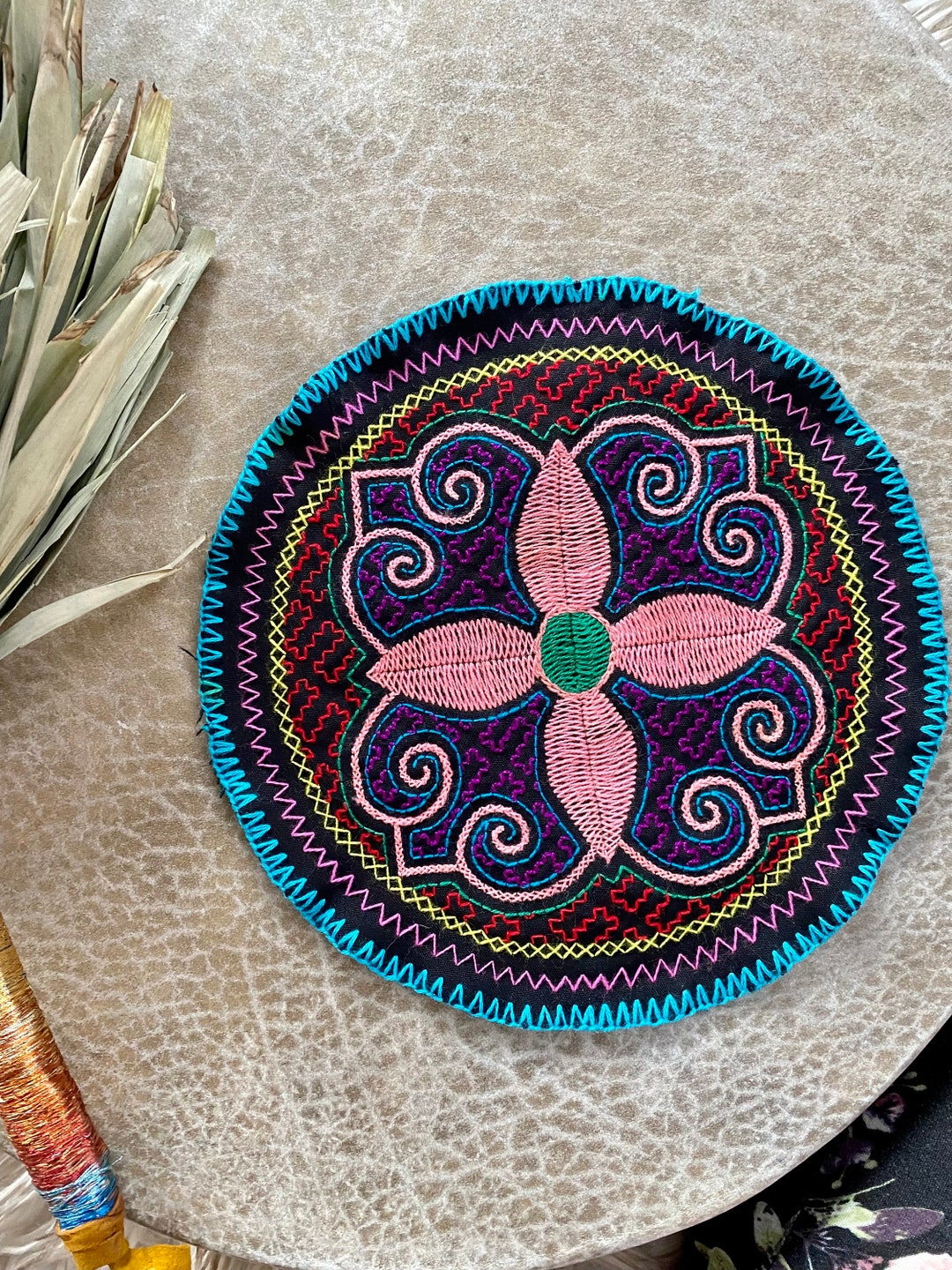 Shipibo Hand-embroidered Altar Cloth/patch - Etsy