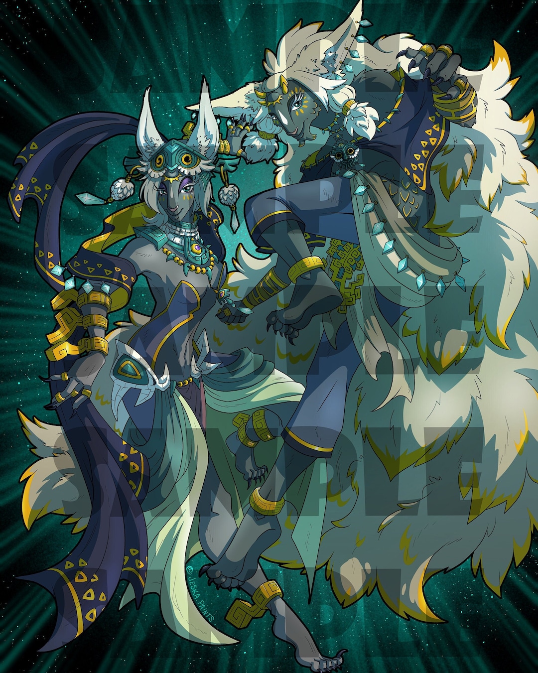 Legend of Zelda - Tears of the Kingdom - Zonai Siblings Digital Print - Etsy