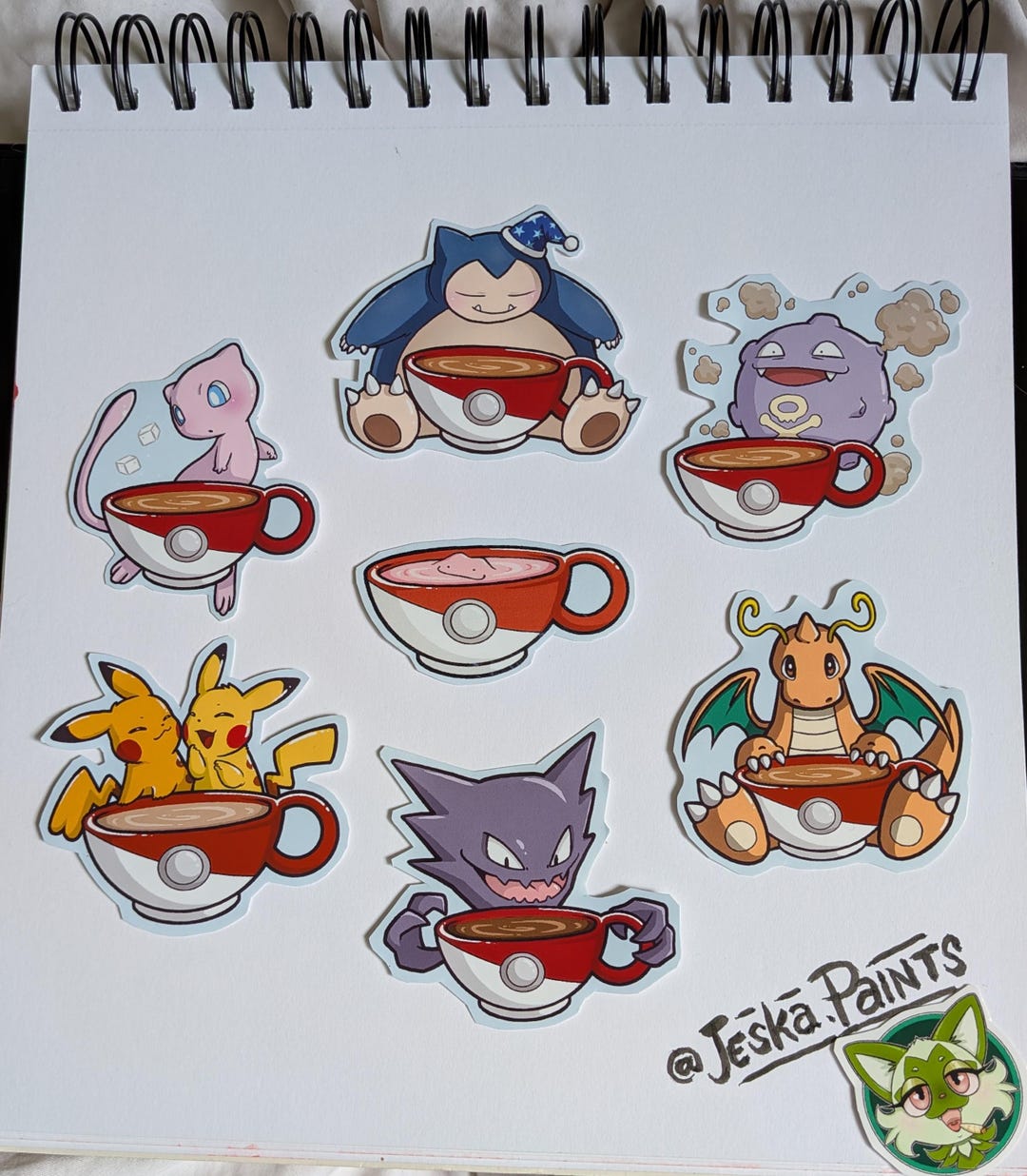 Pokemon "coffee Time" Vinyl Stickers - Etsy