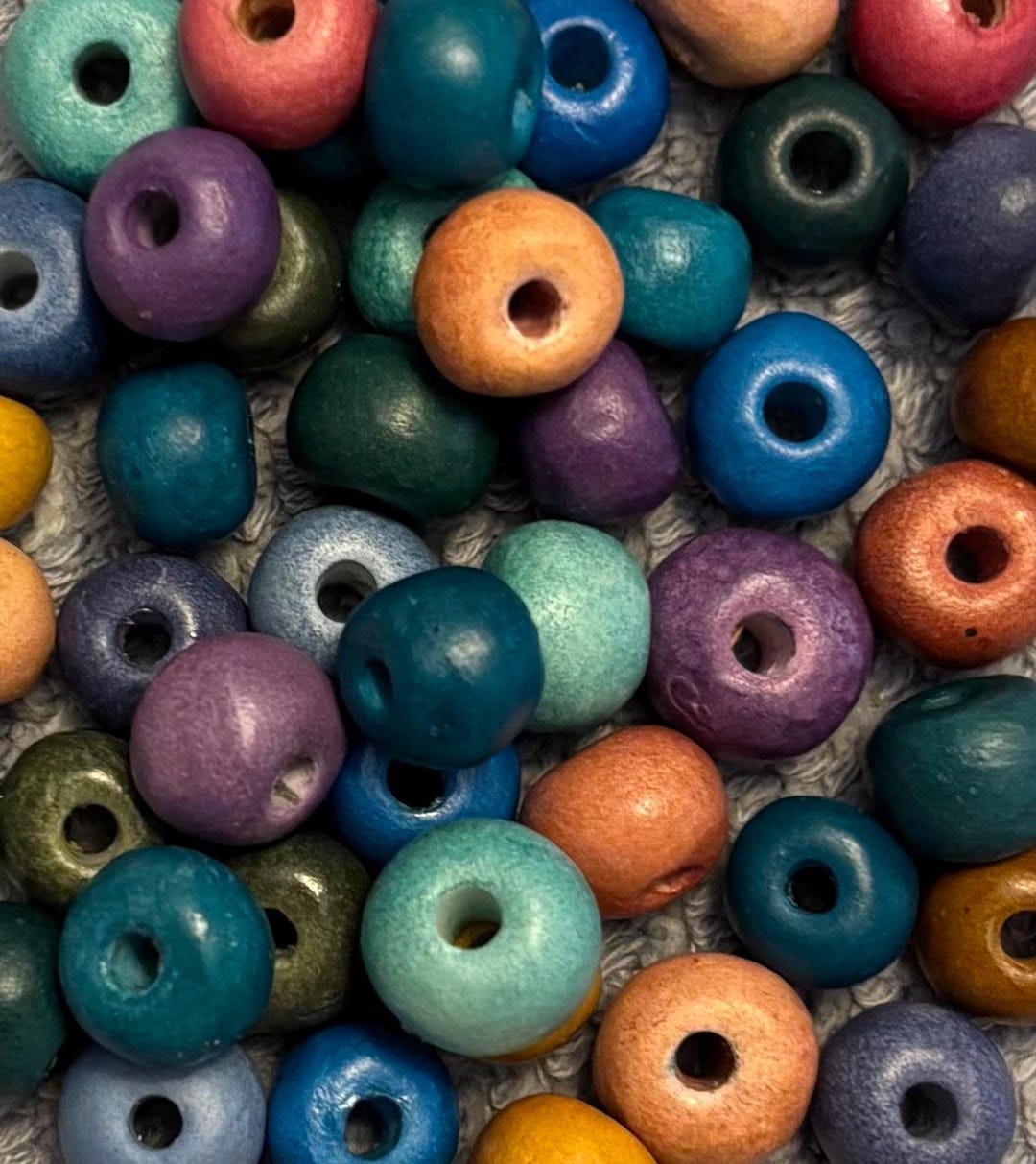 25 Smalll, Handmade, Guatemalan Ceramic Beads: Smooth Round Jewelry ...