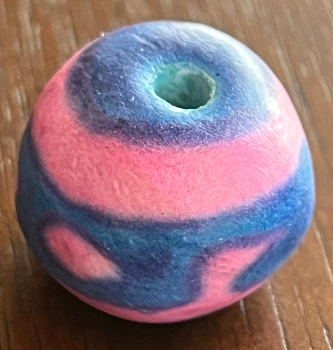 Rare, Xtra-large, Vintage, "quetzal" Two-tone Beads. Each is Unique ...