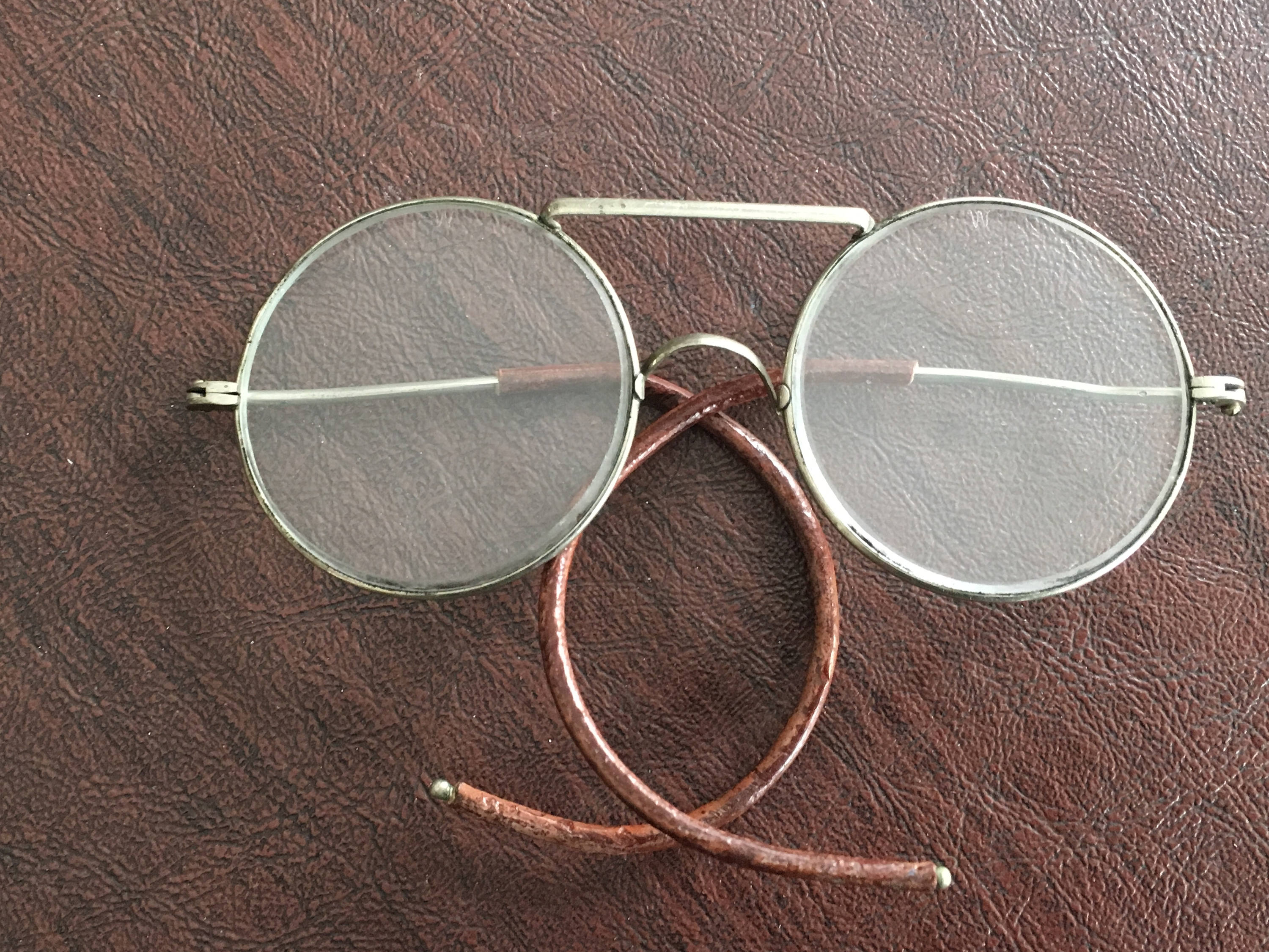 Vintage Willson Round Safety Glasses Spectical Goggles Beveled ...