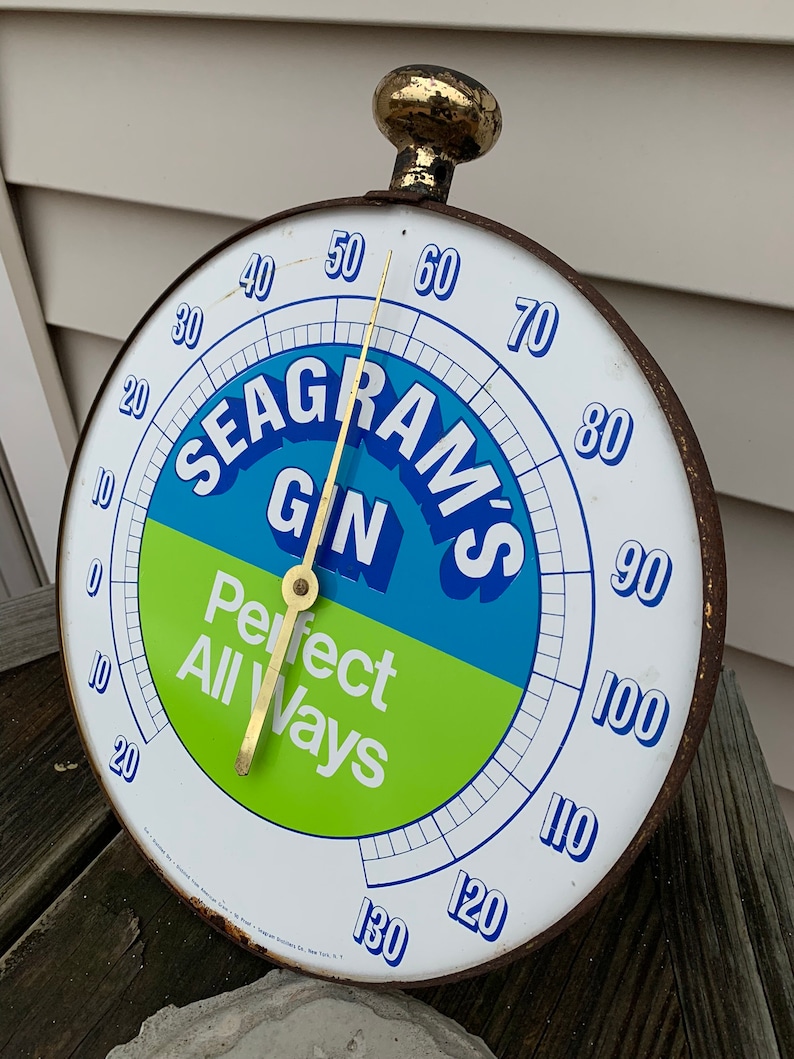 Seagrams Gin Bar Thermometer Perfect All Ways Advertisement | Etsy