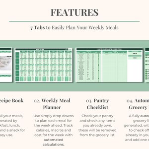 Ultimate Weekly Meal Plan Template Google Sheets | Digital Food Prep ...