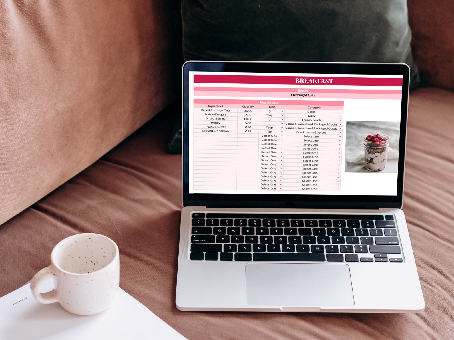 Weekly Meal Planner With Grocery List | Digital Meal Plan Template ...