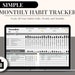 Monthly Digital Habit Tracker - Mood Tracker, Habit Journal, Daily ...