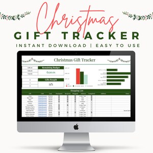 Christmas Gift Tracker & Budget Planner Template | Spreadsheet ...