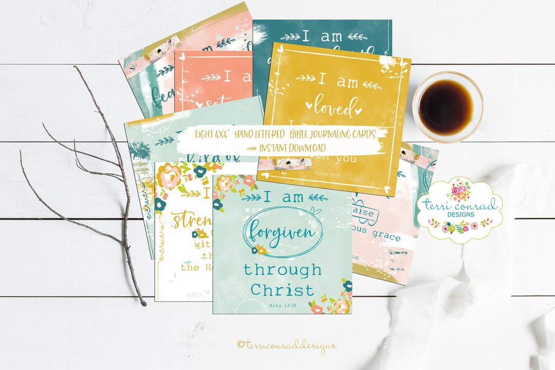 Digital Printable Scripture Cards, Identity in Christ Journal Cards ...