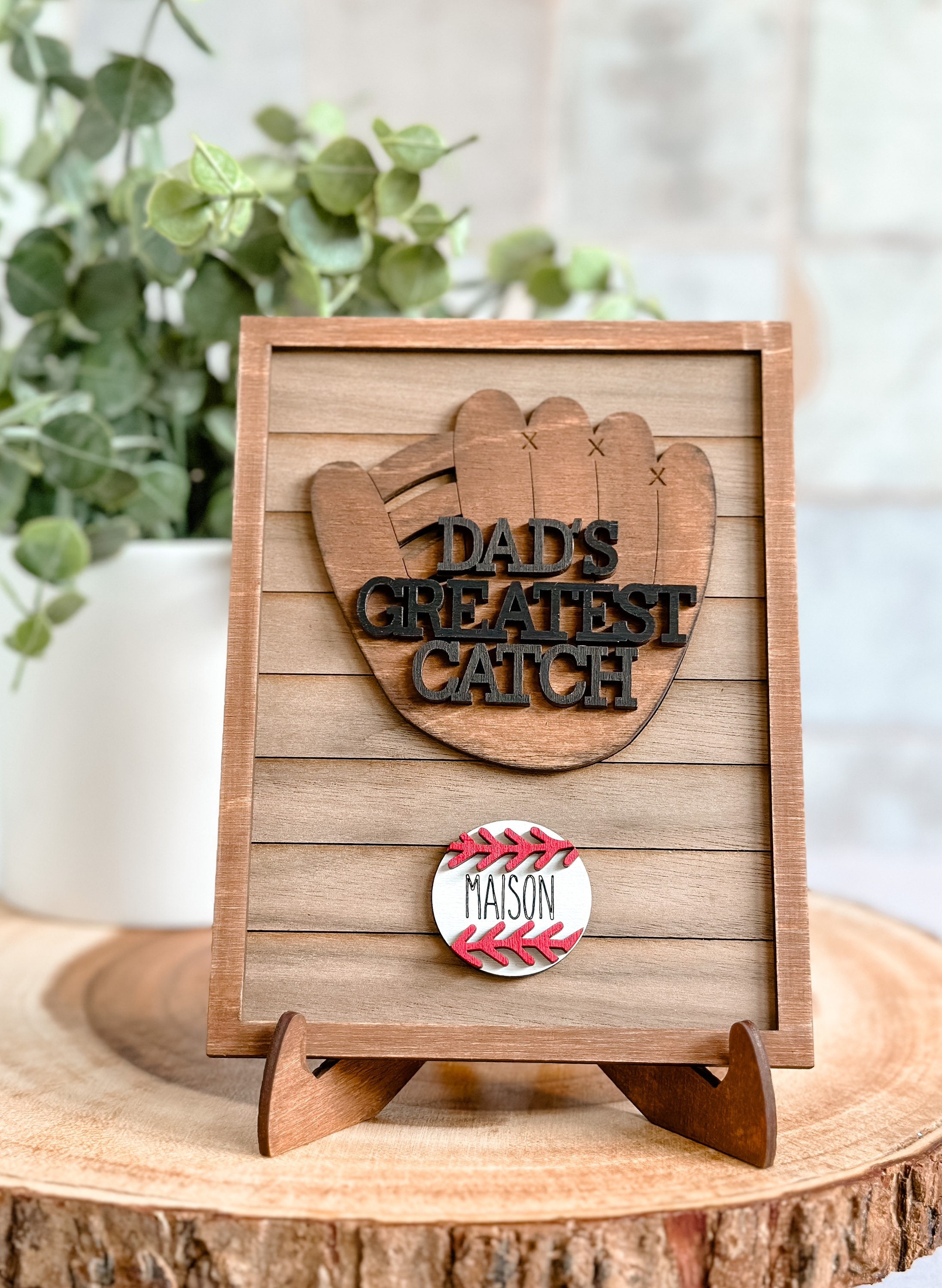 Baseball Fathers Day Frame Fathers Day Gift Gift for Dad - Etsy