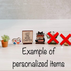 Mini Bookshelf, 3-D Wood Mini Bookshelf, Just One More Chapter, Book ...