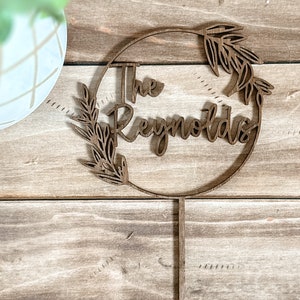Floral Wreath Wedding Cake Topper, Wedding Cake Topper, Bridal Shower ...