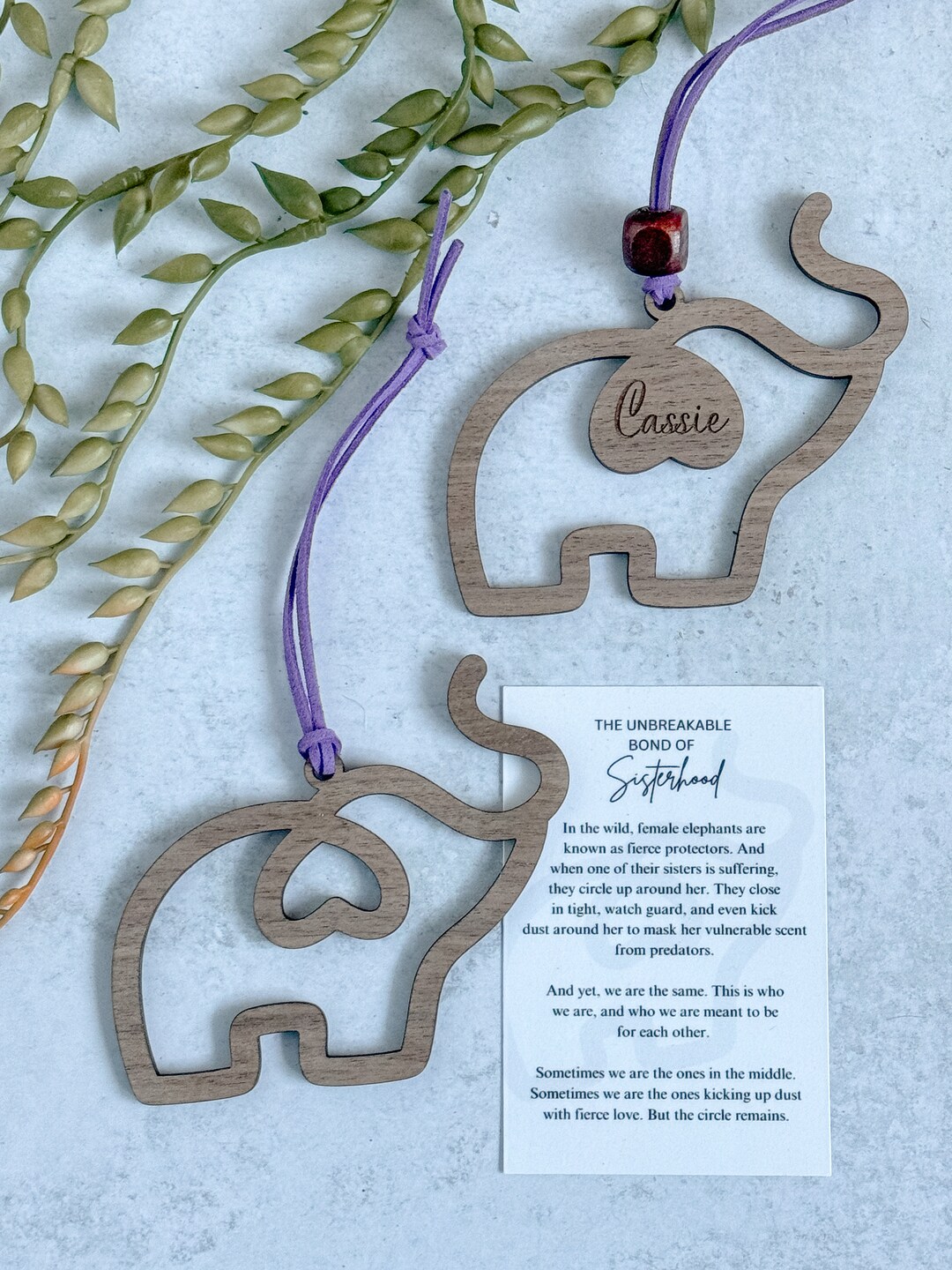 My Tribe Elephant, Friendship Sisterhood Ornament, the Unbreakable Bond ...