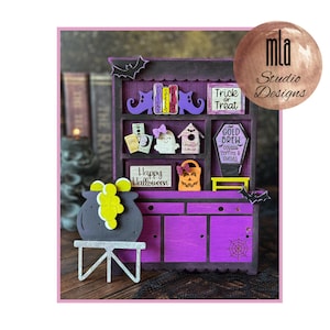 Halloween Mini Hutch DIY Kit: Spooky Shelf Sitter, Ghost & Potions - Etsy